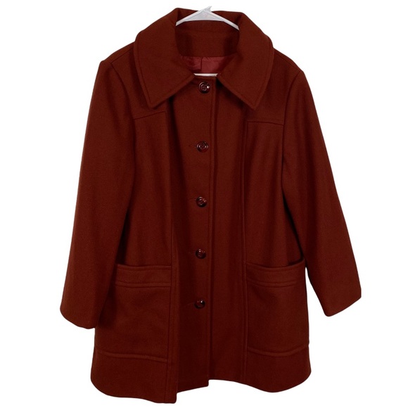 Sears | Jackets & Coats | Sears Vintage Wool Blend Trench Peacoat ...